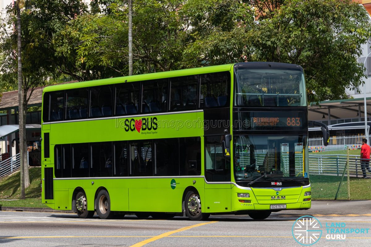 Bus 883 – Tower Transit MAN A95 (SG5757E) | Land Transport Guru