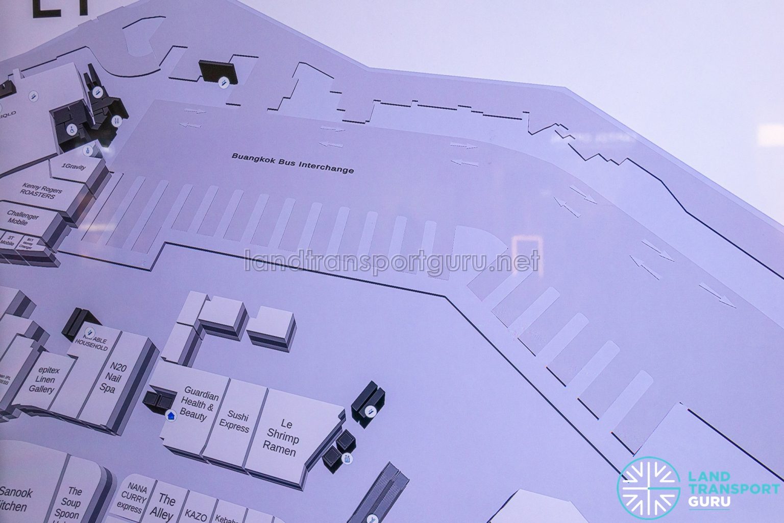 Buangkok Bus Interchange layout (from Sengkang Grand Mall floor ...