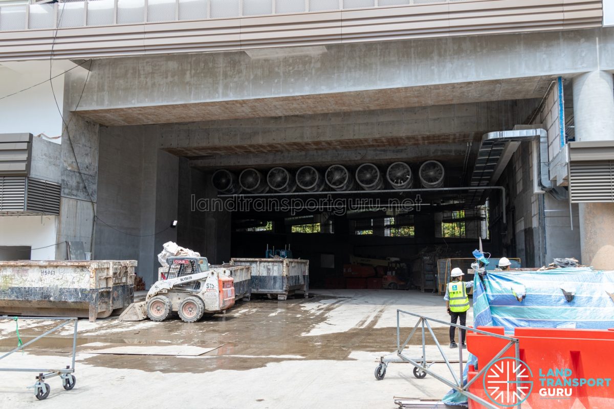 Buangkok Bus Interchange: Main vehicle ingress/egress leading to ...