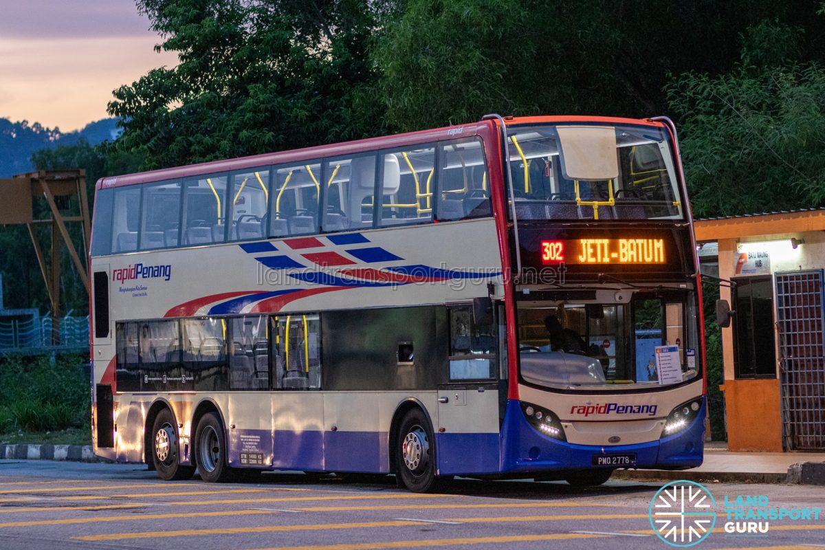 Bus 302 – RapidPenang Alexander Dennis Enviro500 (PMQ2778) | Land Transport Guru