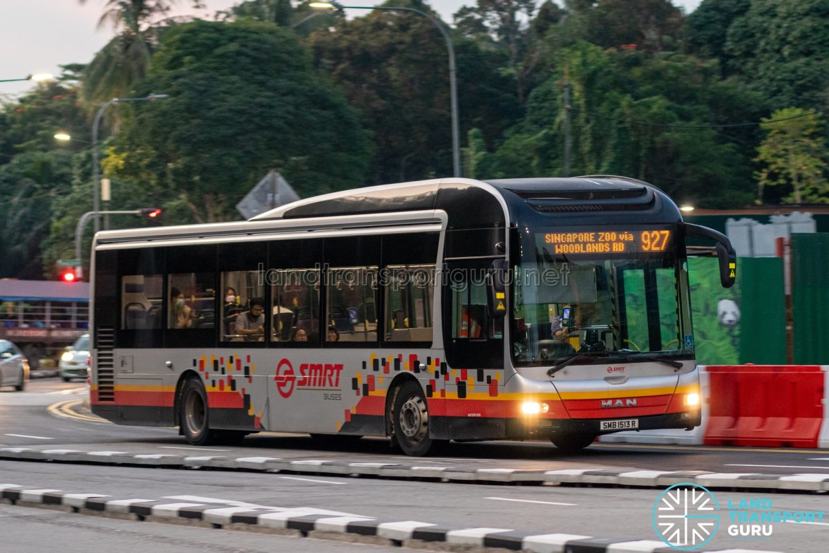 Bus 927 – SMRT Buses MAN A22 (SMB1513R) | Land Transport Guru