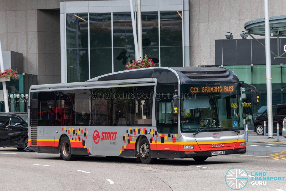 CCL Bridging Bus – SMRT Buses MAN A22 (SMB1625B) | Land Transport Guru
