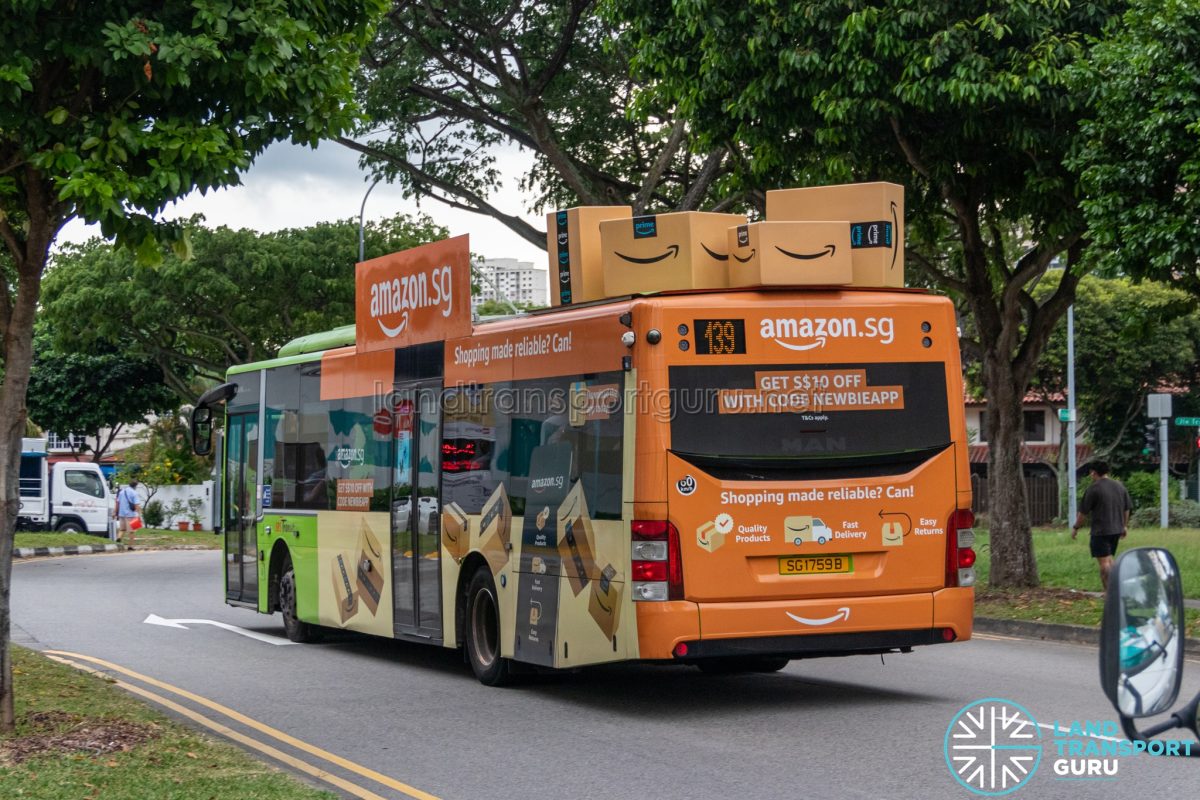 Bus 139 – SBS Transit MAN A22 Euro 6 (SG1759B) – Rear [Rear 3D ...