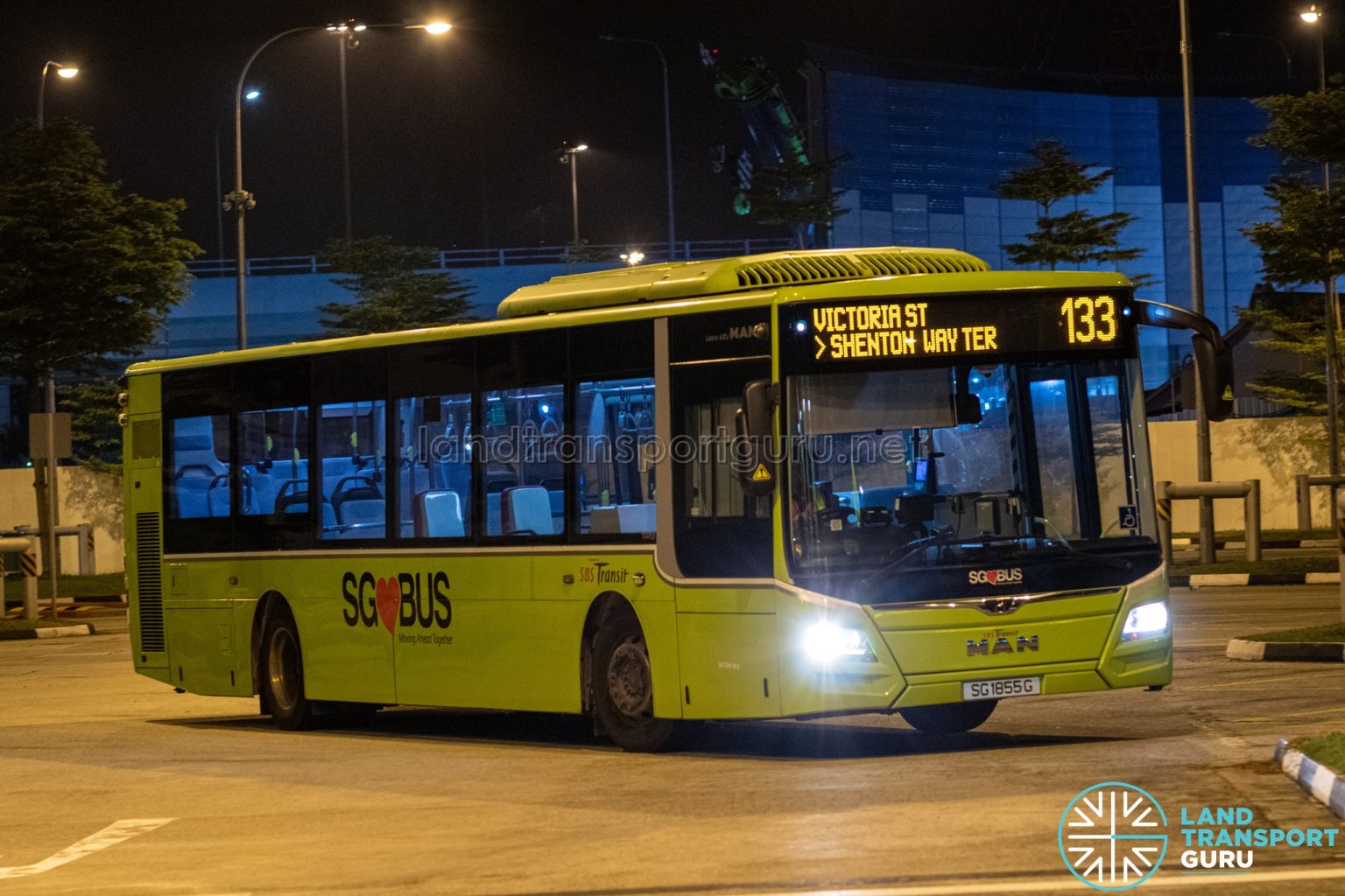 Bus 133 – SBS Transit MAN A22 Euro 6 (SG1855G) | Land Transport Guru