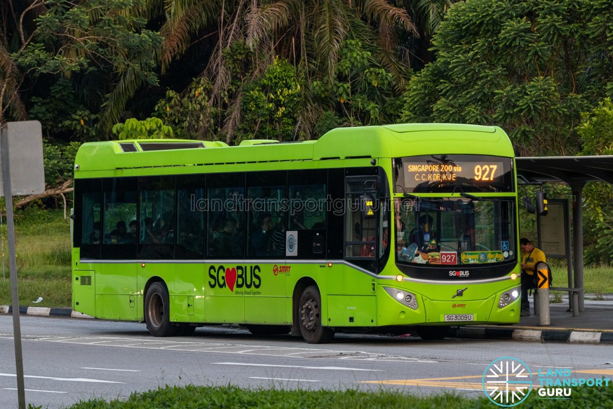 Bus 927 – SMRT Buses Volvo B5LH (SG3009U) | Land Transport Guru