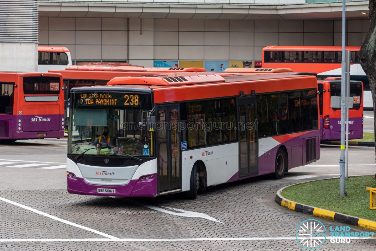 Bus 238 – SBS Transit Scania K230UB Euro V (SBS5106Y) | Land Transport Guru
