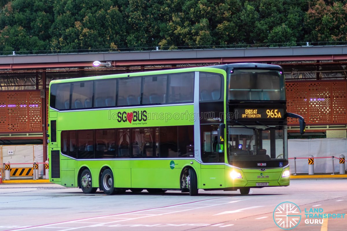 Bus 965A – Tower Transit MAN A95 Euro 6 (SG6153R) | Land Transport Guru
