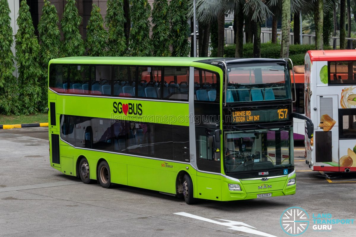 Bus 157 – SBS Transit MAN A95 Euro 6 (SG6206Y) | Land Transport Guru