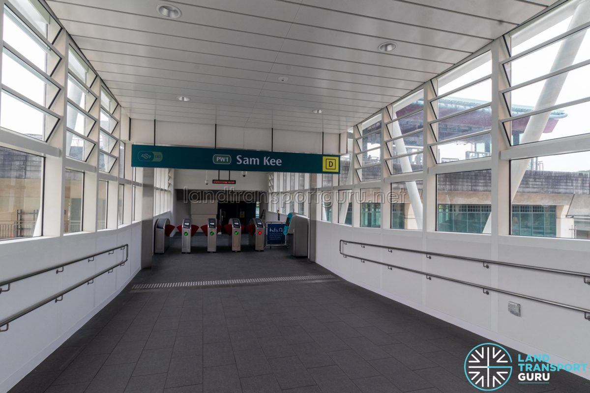 Sam Kee LRT Station – Exit D linkbridge (April 2023) | Land Transport Guru