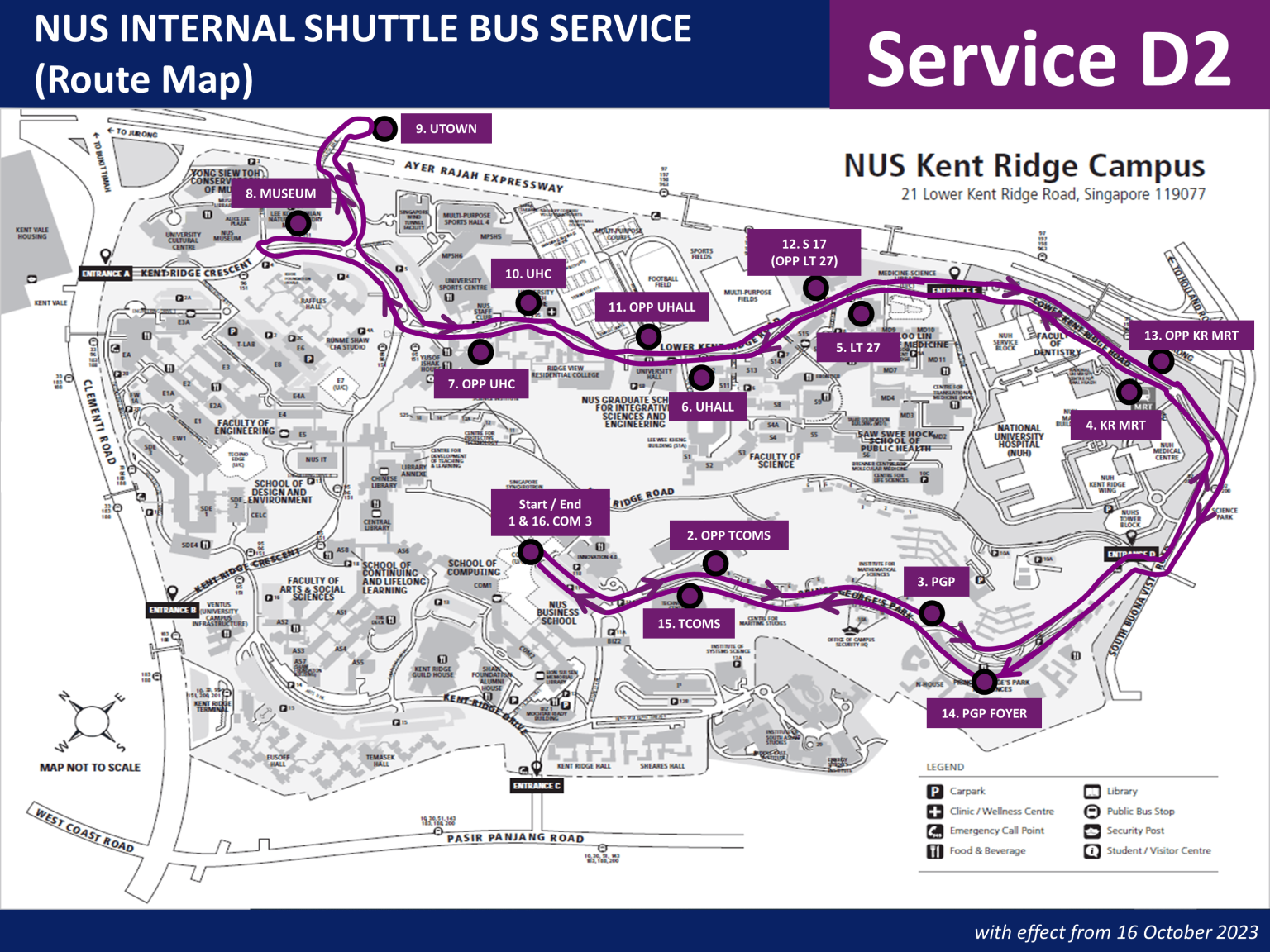 NUS ISB D2 – Route Map | Land Transport Guru