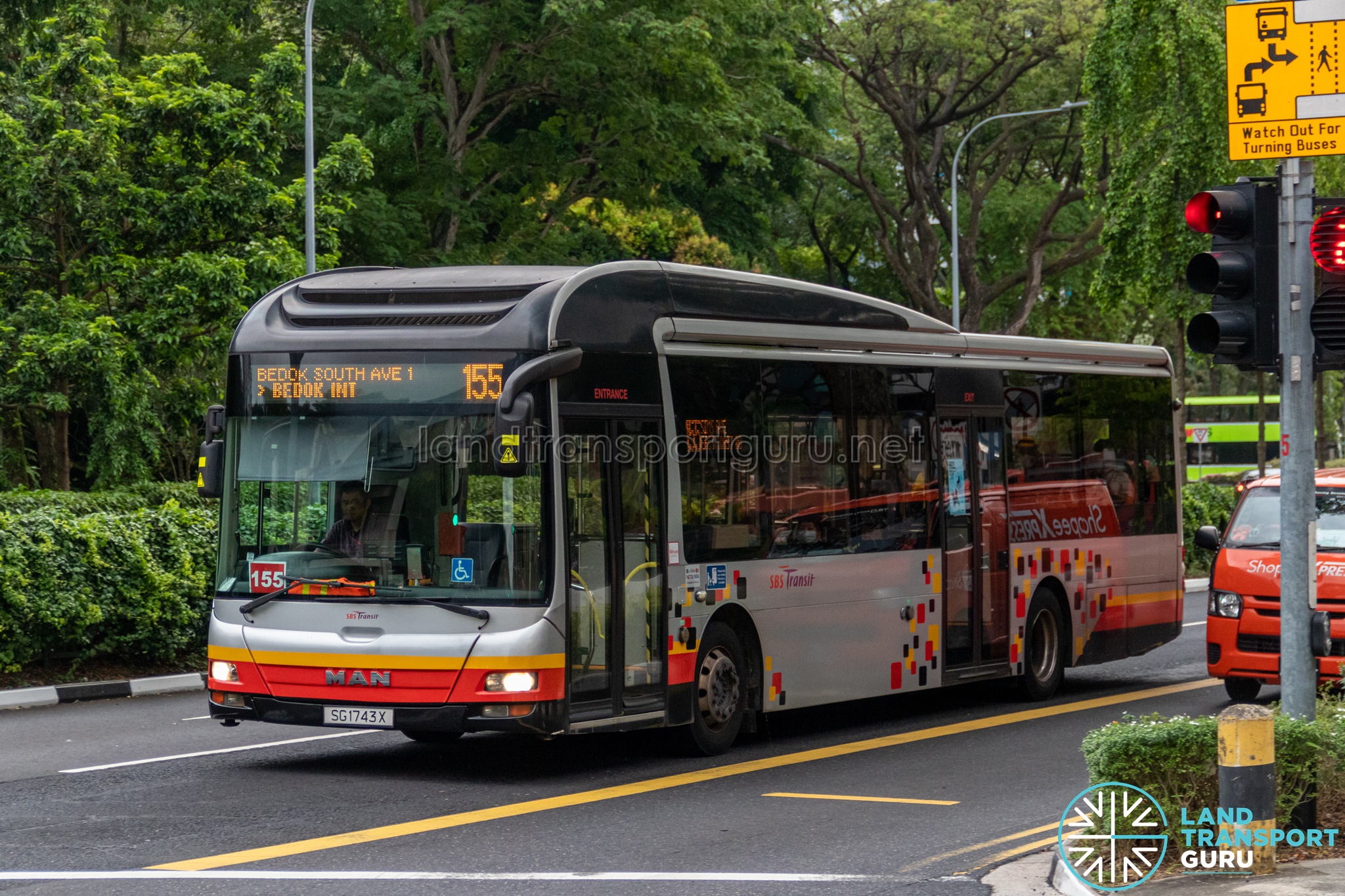 Bus 155 SBS Transit MAN A22 SG1743X Land Transport Guru Bus 155 SBS Transit MAN A22 SG1743X Land Transport Guru