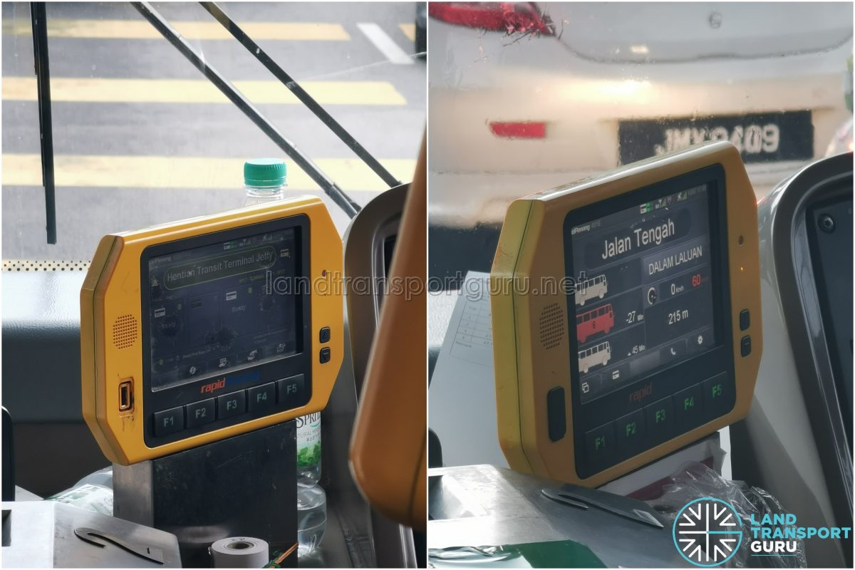 Rapid Penang driver display unit | Land Transport Guru