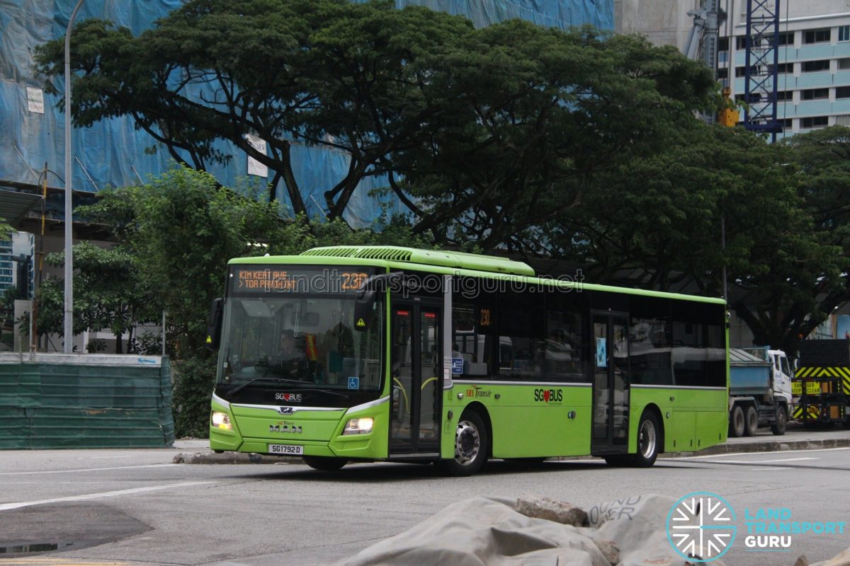 Bus 230 – SBS Transit MAN A22 Euro 6 (SG1792D) | Land Transport Guru