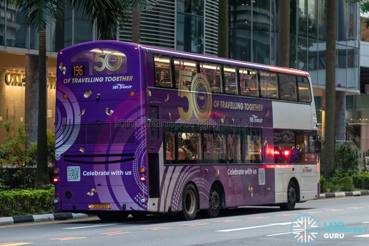 SBS Transit Volvo B9TL Wright (SBS3763M) (Rear) [SBST50] | Land ...