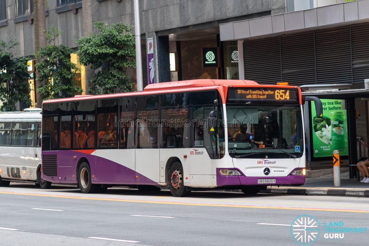 City Direct 654 – SBS Transit Mercedes-Benz Citaro (SBS6826X) | Land ...