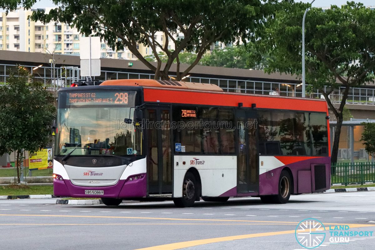 Bus 298 – SBS Transit Scania K230UB Euro V (SBS5088R) | Land Transport Guru