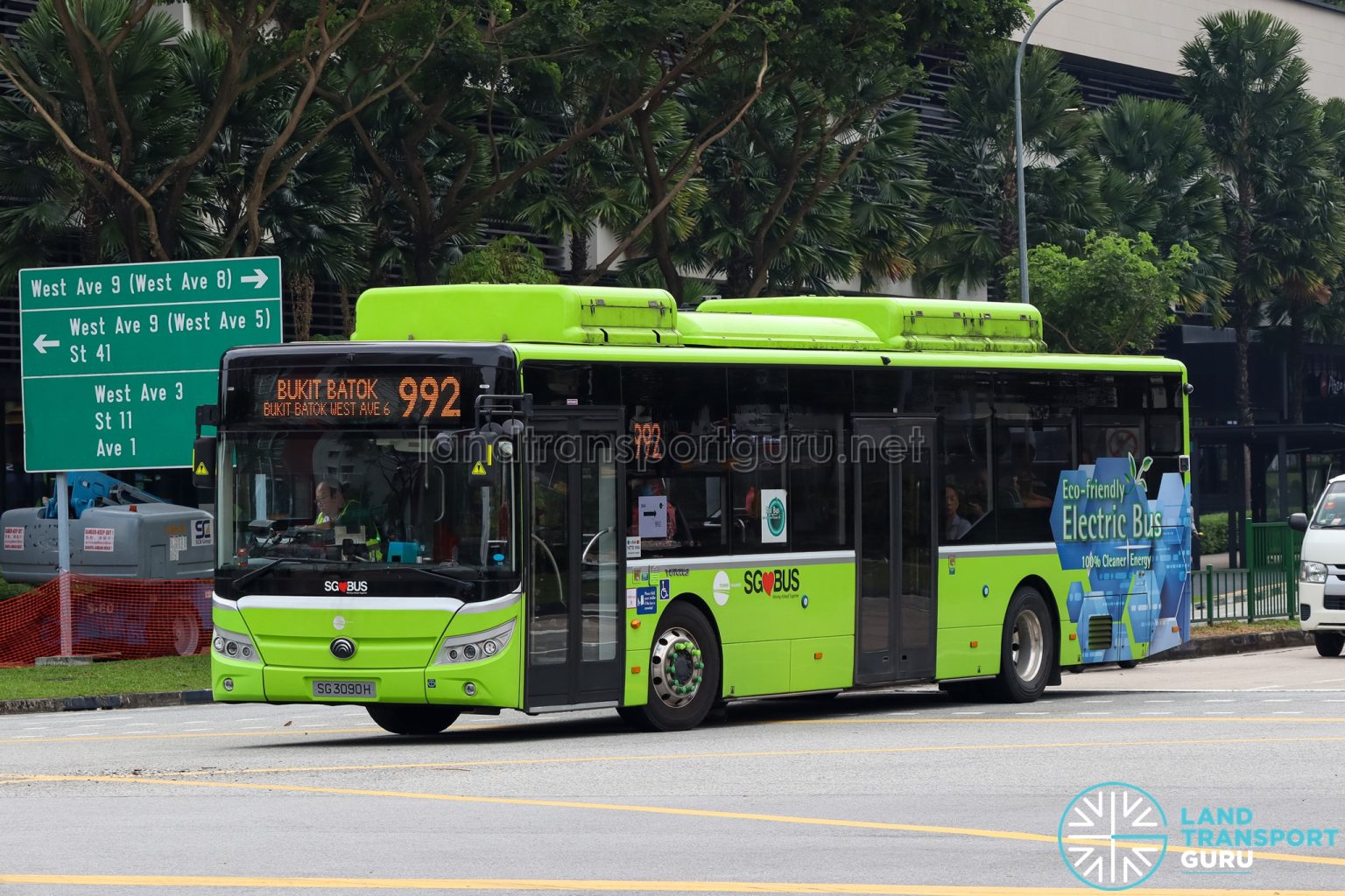 Bus 992 – Tower Transit Yutong E12 (SG3090H) | Land Transport Guru