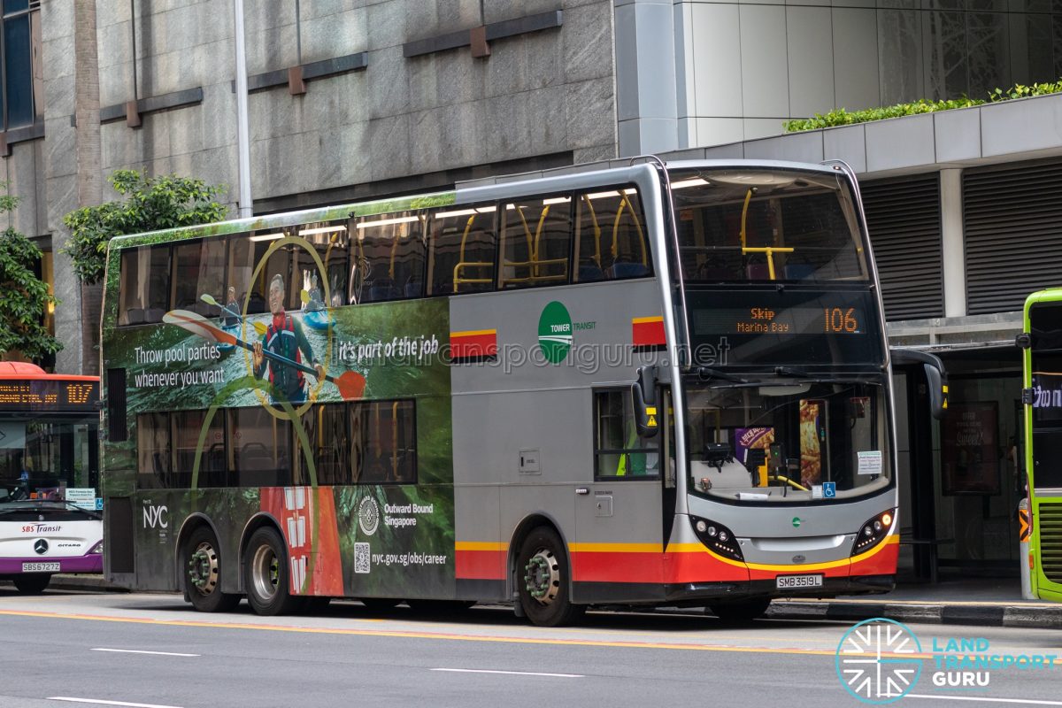 Bus 106 [F1 Diversion] – Tower Transit Alexander Dennis Enviro500 ...
