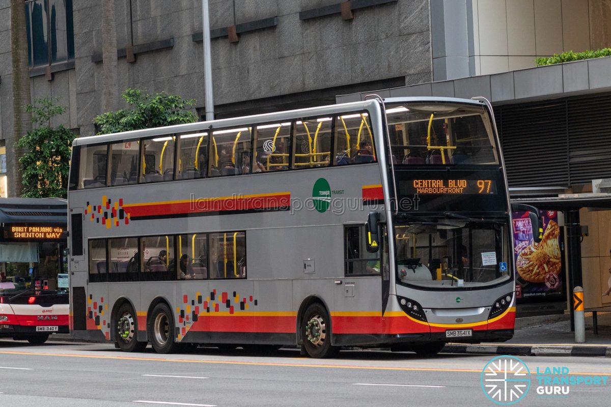 Bus 97 [F1 Diversion] – Tower Transit Alexander Dennis Enviro500 ...