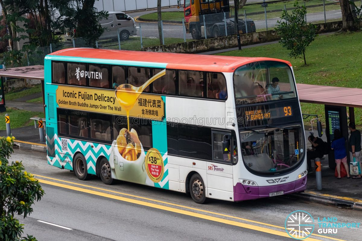 Bus 93 – SBS Transit Volvo B9TL Wright (SBS3919G) | Land Transport Guru