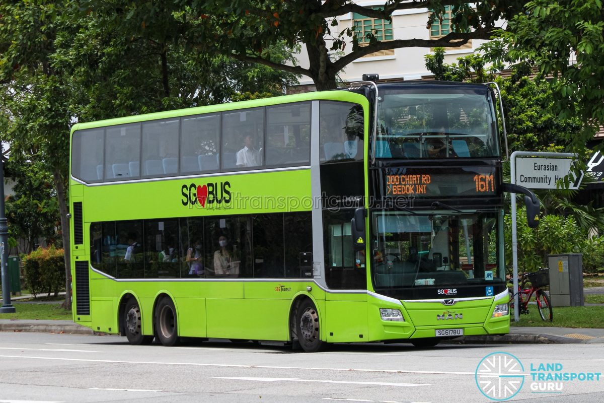 Bus 16M – SBS Transit MAN A95 Euro 6 (SG6178U) | Land Transport Guru