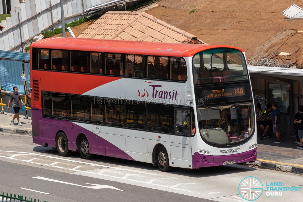 Bus 14A – SBS Transit Volvo B9TL Wright (SBS7592M) | Land Transport Guru