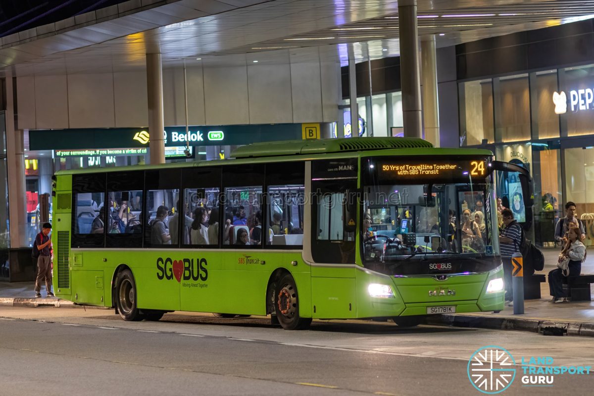 Bus 24 – SBS Transit MAN A22 Euro 6 (SG1781K) | Land Transport Guru