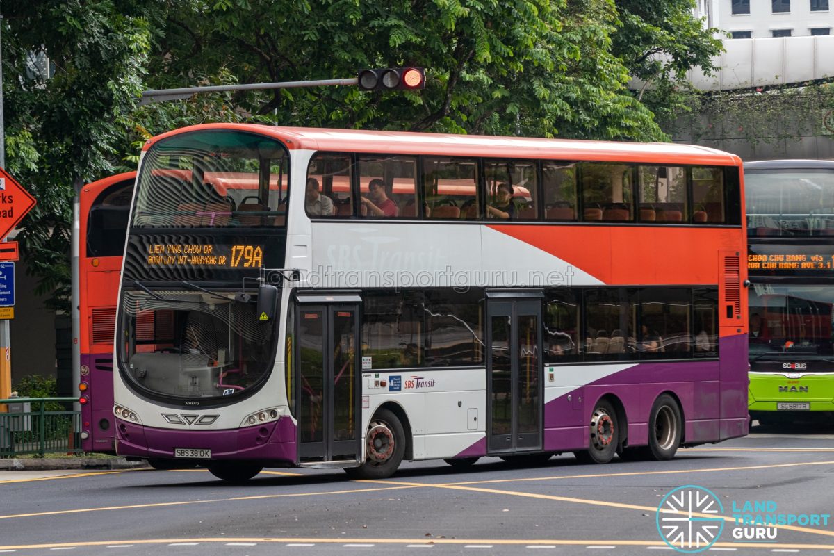 Bus 179A – SBS Transit Volvo B9TL Wright (SBS3810K) | Land Transport Guru