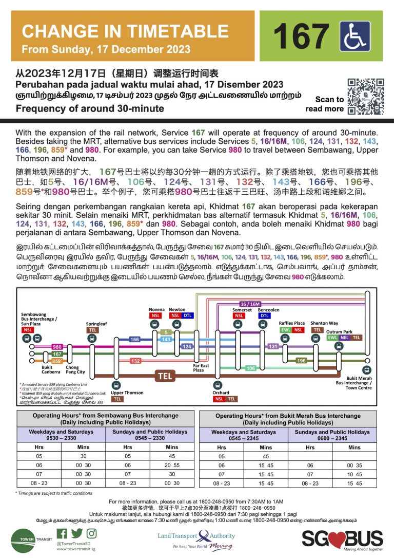 Tower Transit Bus Service 167 | Land Transport Guru