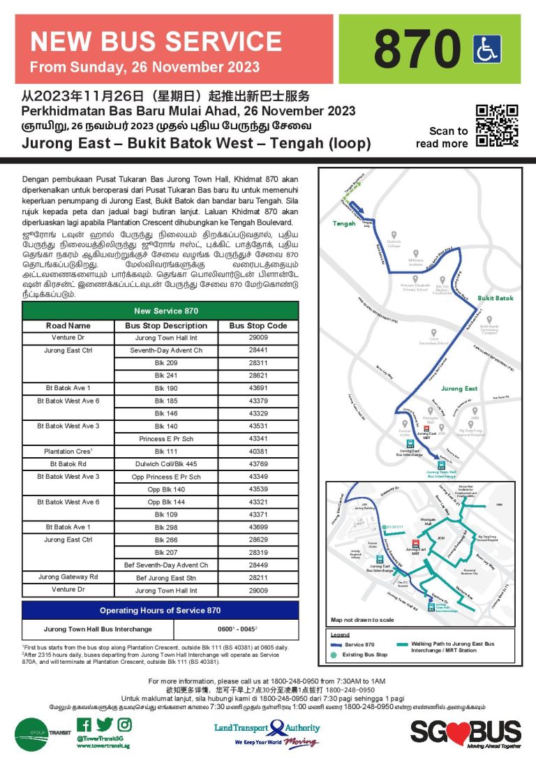 Tower Transit Bus Service 870 | Land Transport Guru