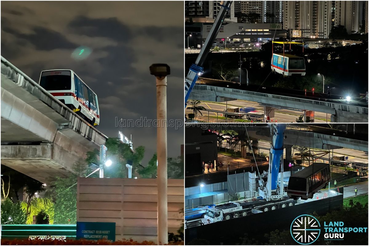 Decommissioning of Bukit Panjang LRT trains (C801) | Land Transport Guru