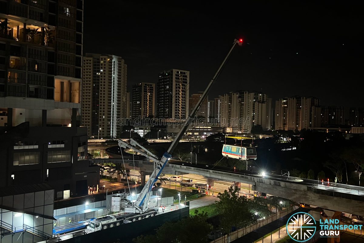 Decommissioning of Bukit Panjang LRT trains (C801) | Land Transport Guru