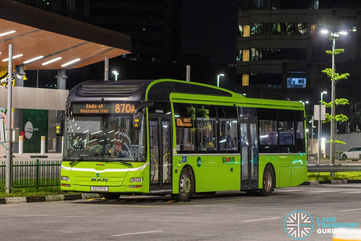 Bus 870A – Tower Transit MAN A22 (SG1717Y) | Land Transport Guru