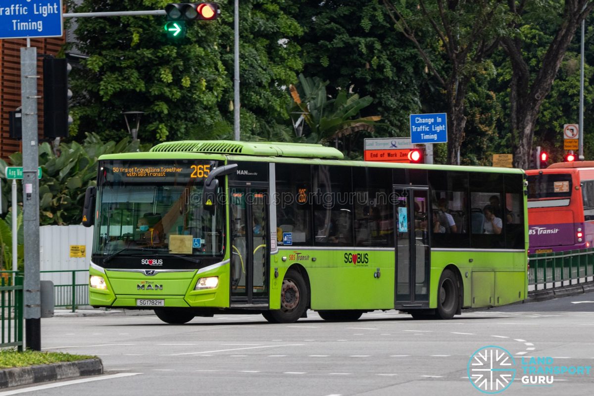 Bus 265 – SBS Transit MAN A22 Euro 6 (SG1782H) [SBST50] | Land ...