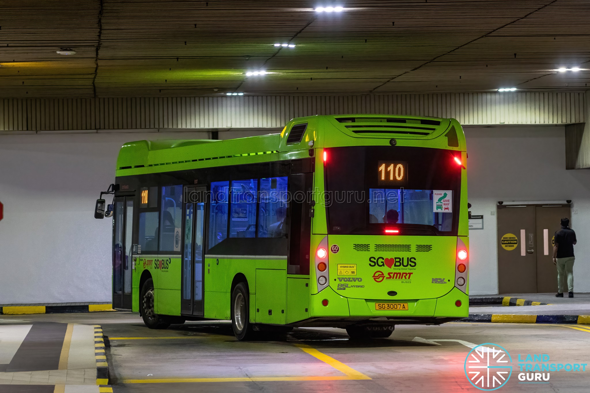 Bus 110 SMRT Buses Volvo B5LH SG3007A Rear Land Transport Guru Bus 110 SMRT Buses Volvo B5LH SG3007A Rear Land Transport Guru