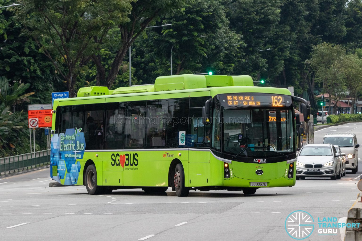 Bus 162 – SBS Transit BYD K9 (Gemilang) (SG3057E) | Land Transport Guru