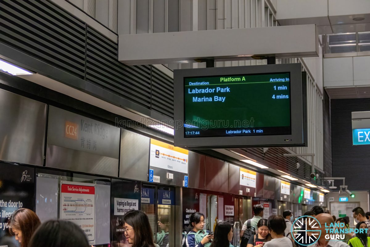 CCL Modified Service (Jan–May 2024): Peak hour service at Kent Ridge ...
