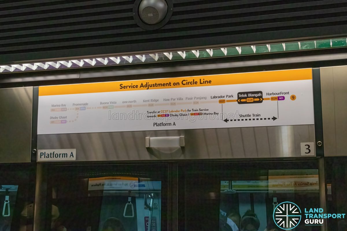 Circle Line Single Platform Service between Telok Blangah ...