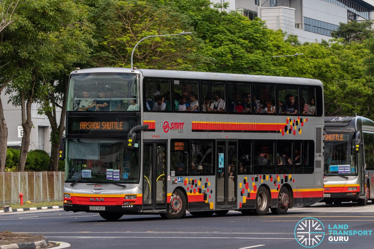 Airshow Shuttle 2024 – SMRT Buses MAN A95 (SG5745P) | Land Transport Guru