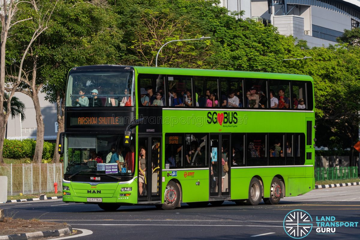 Airshow Shuttle 2024 – SMRT Buses MAN A95 (SG5776A) | Land Transport Guru