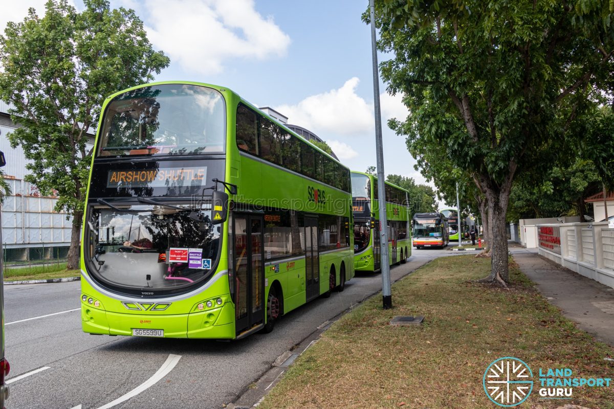 Singapore Airshow 2024 – Shuttle bus holding area at Changi Business ...