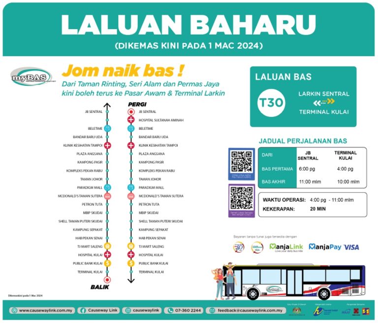 BAS.MY Johor Bahru Bus Service J30 | Land Transport Guru