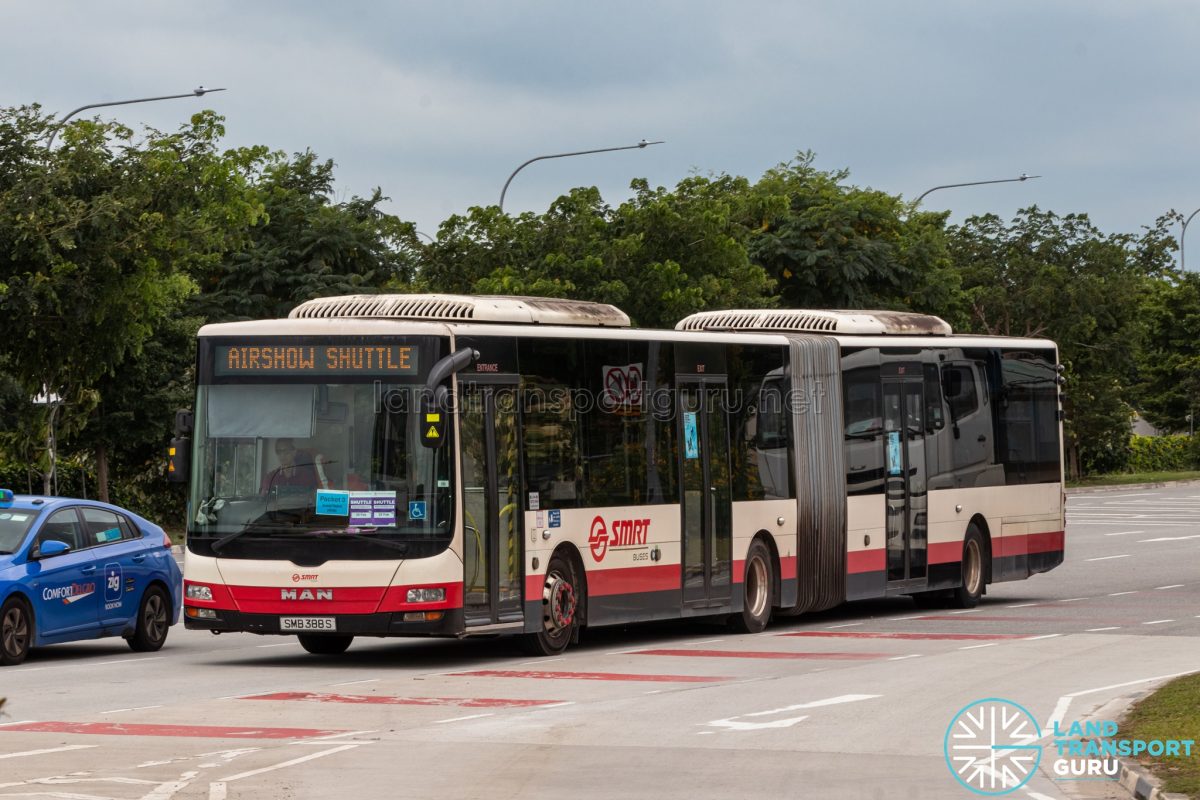 Airshow Shuttle 2024 – SMRT Buses MAN A24 (SMB388S) | Land Transport Guru