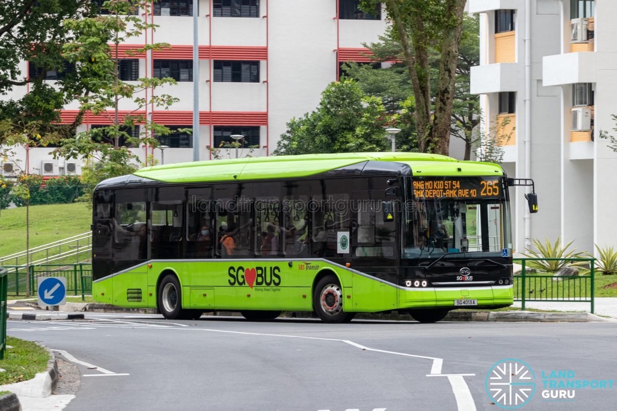 Bus 265 – SBS Transit BYD B12A03 (SG4013A) | Land Transport Guru