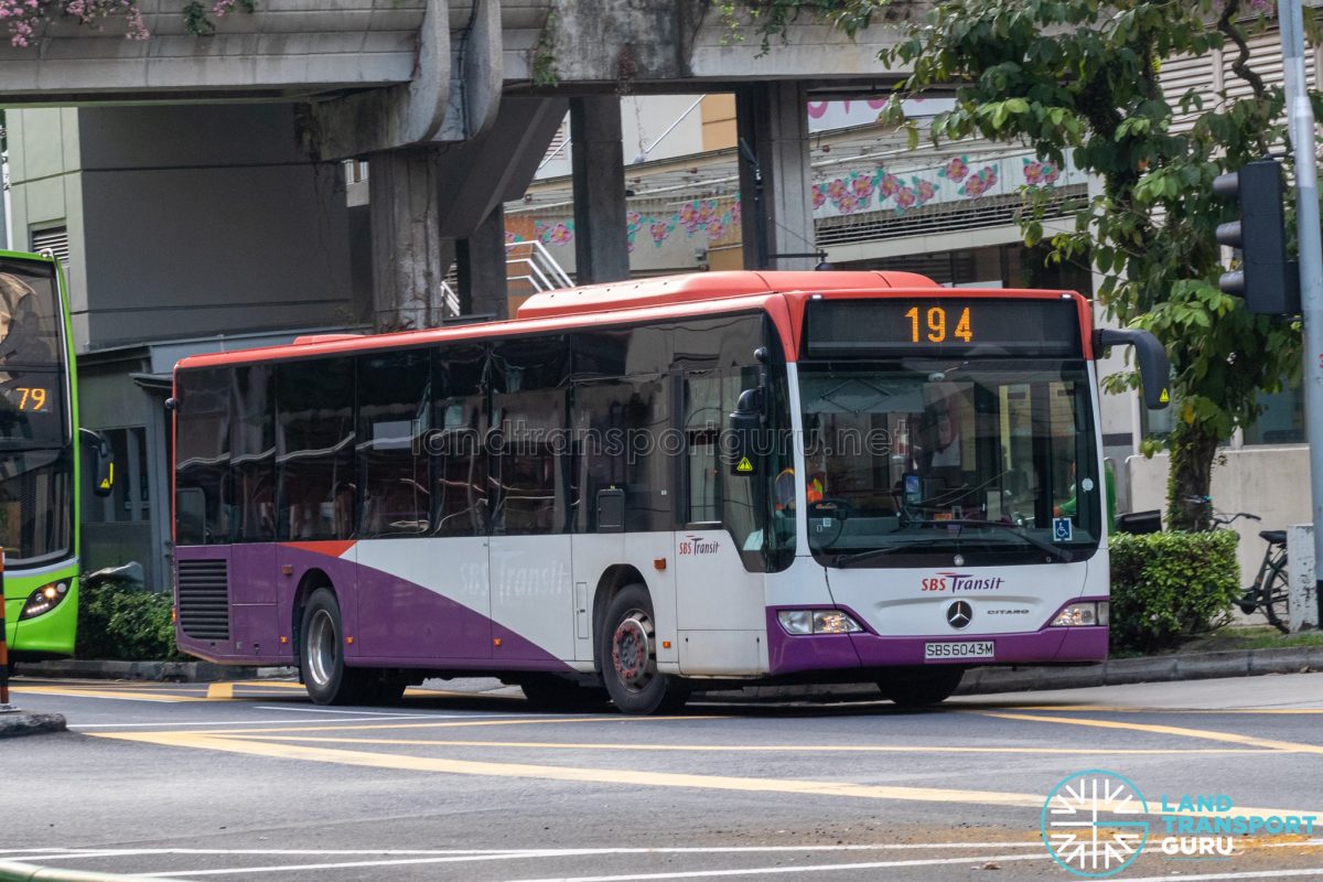 Bus 194 – SBS Transit Mercedes-Benz Citaro (SBS6043M) | Land Transport Guru