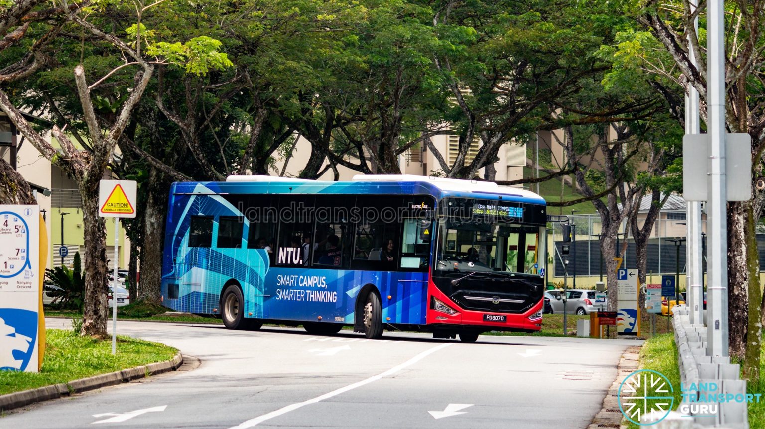 NTU Campus Loop Blue – ComfortDelGro Bus Zhongtong N12 (PD807D) | Land ...