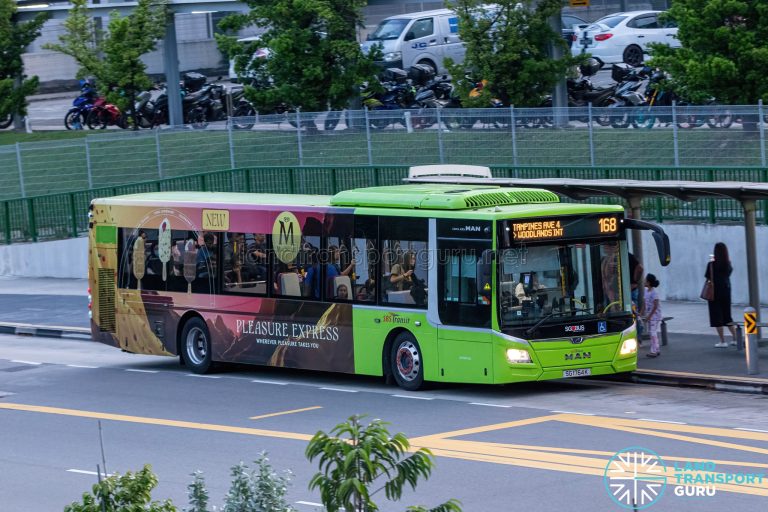 Bus 168 – SBS Transit MAN A22 Euro 6 (SG1764K) | Land Transport Guru