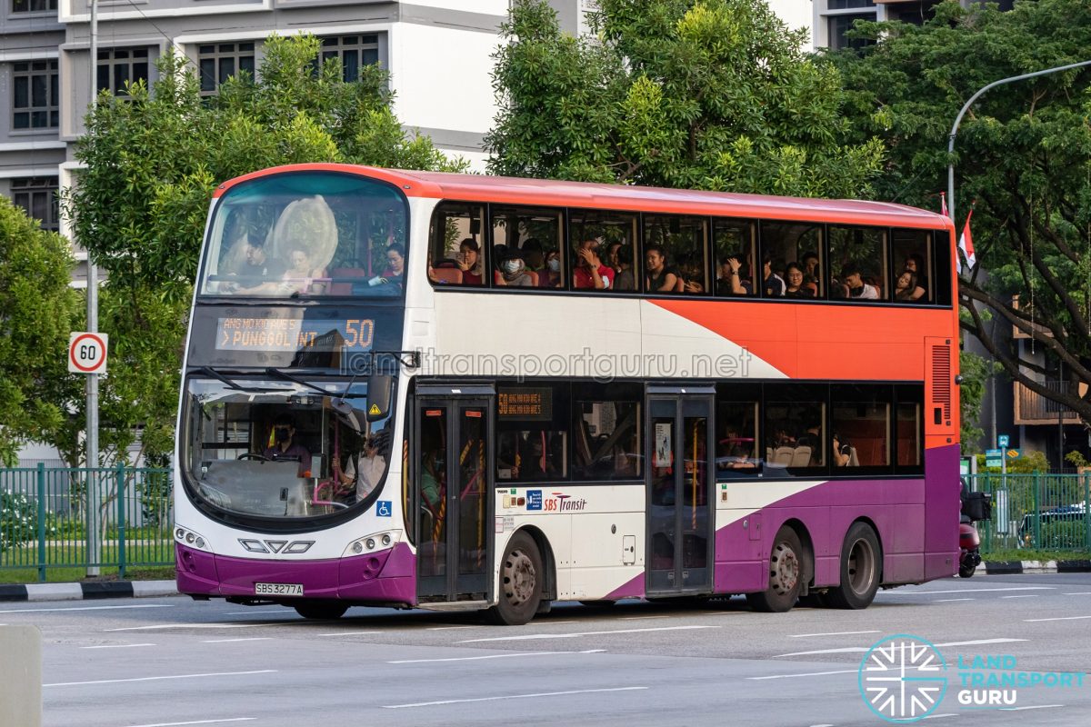 Bus 50 – SBS Transit Volvo B9TL Wright (SBS3277A) | Land Transport Guru