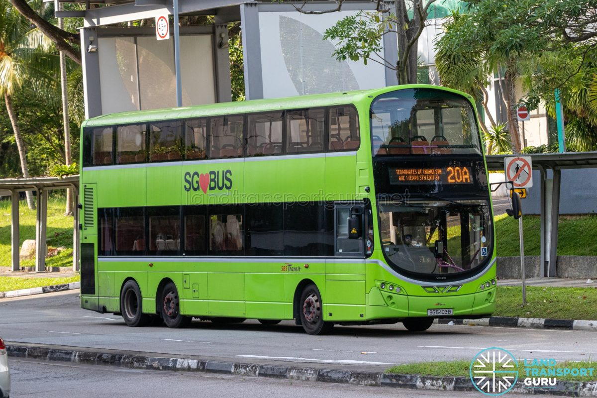 Bus 20A – SBS Transit Volvo B9TL Wright (SG5403B) | Land Transport Guru
