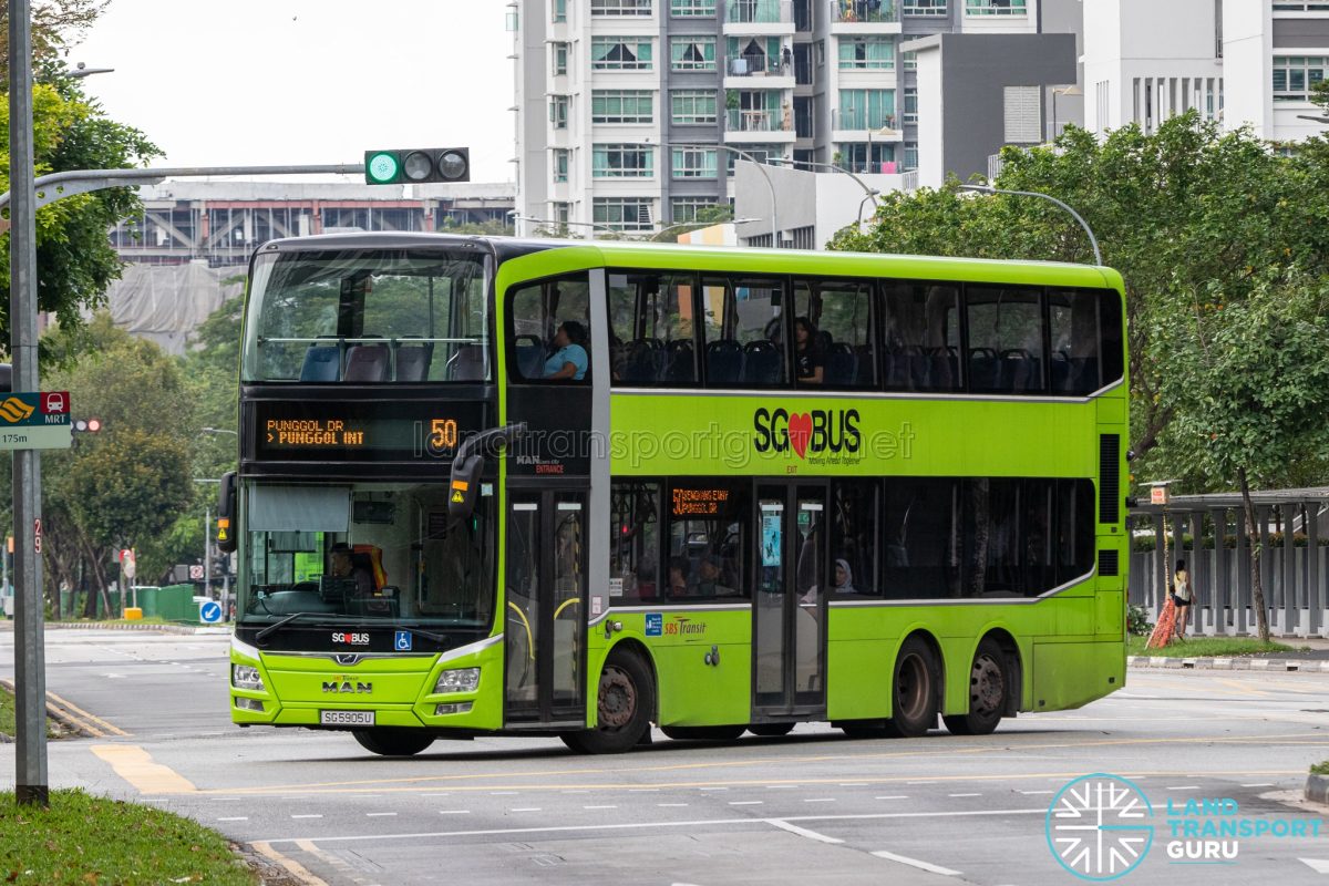 Bus 50 – SBS Transit MAN A95 (SG5905U) | Land Transport Guru